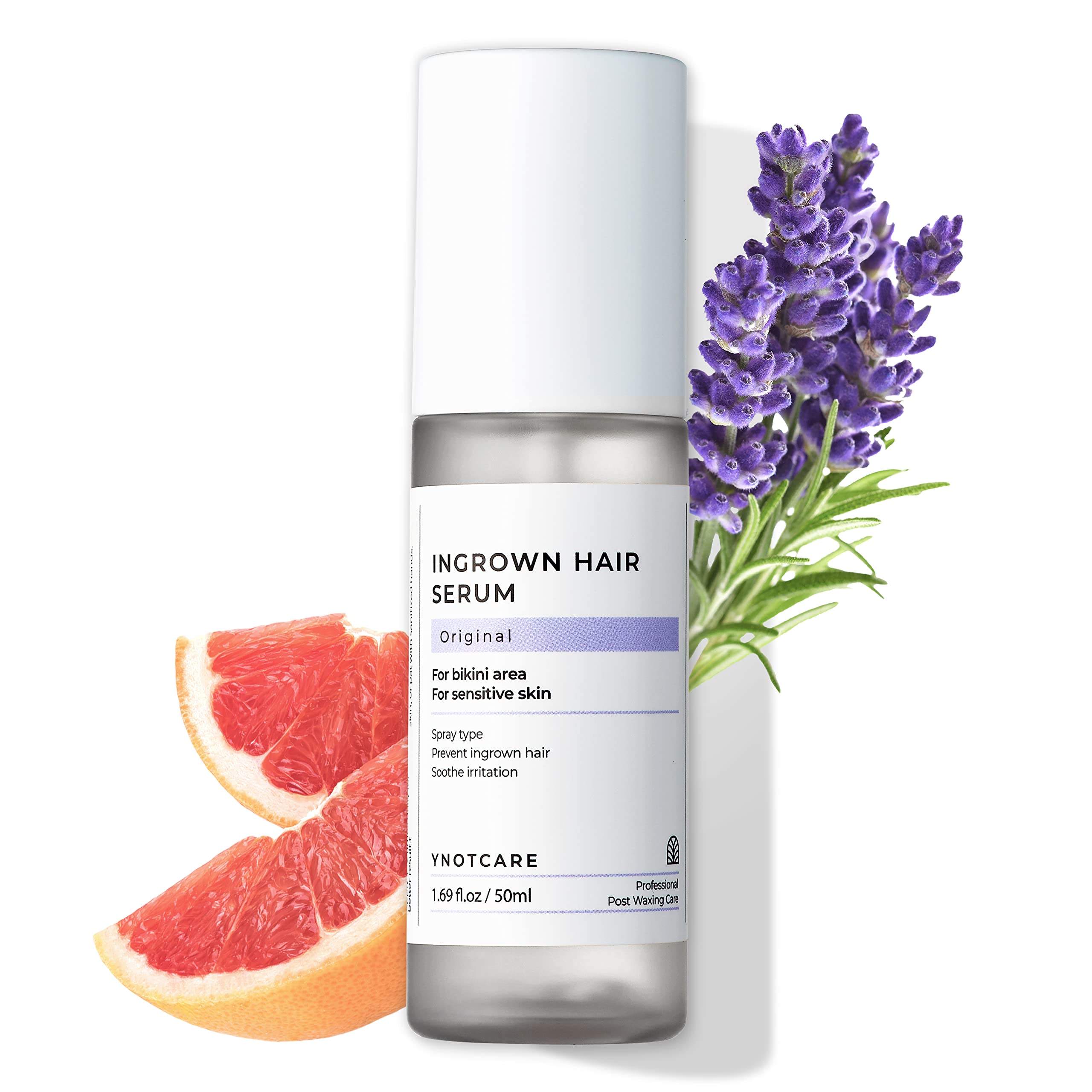 YNOTCARE Ingrown Hair Serum For Bikini Area After Hair Removal - Prevent Ingrown Hair, Reduce Razor Bumps, Soothe Irritation, Ingrown Hair Treatment Solution, Spray Type Original/1.69oz