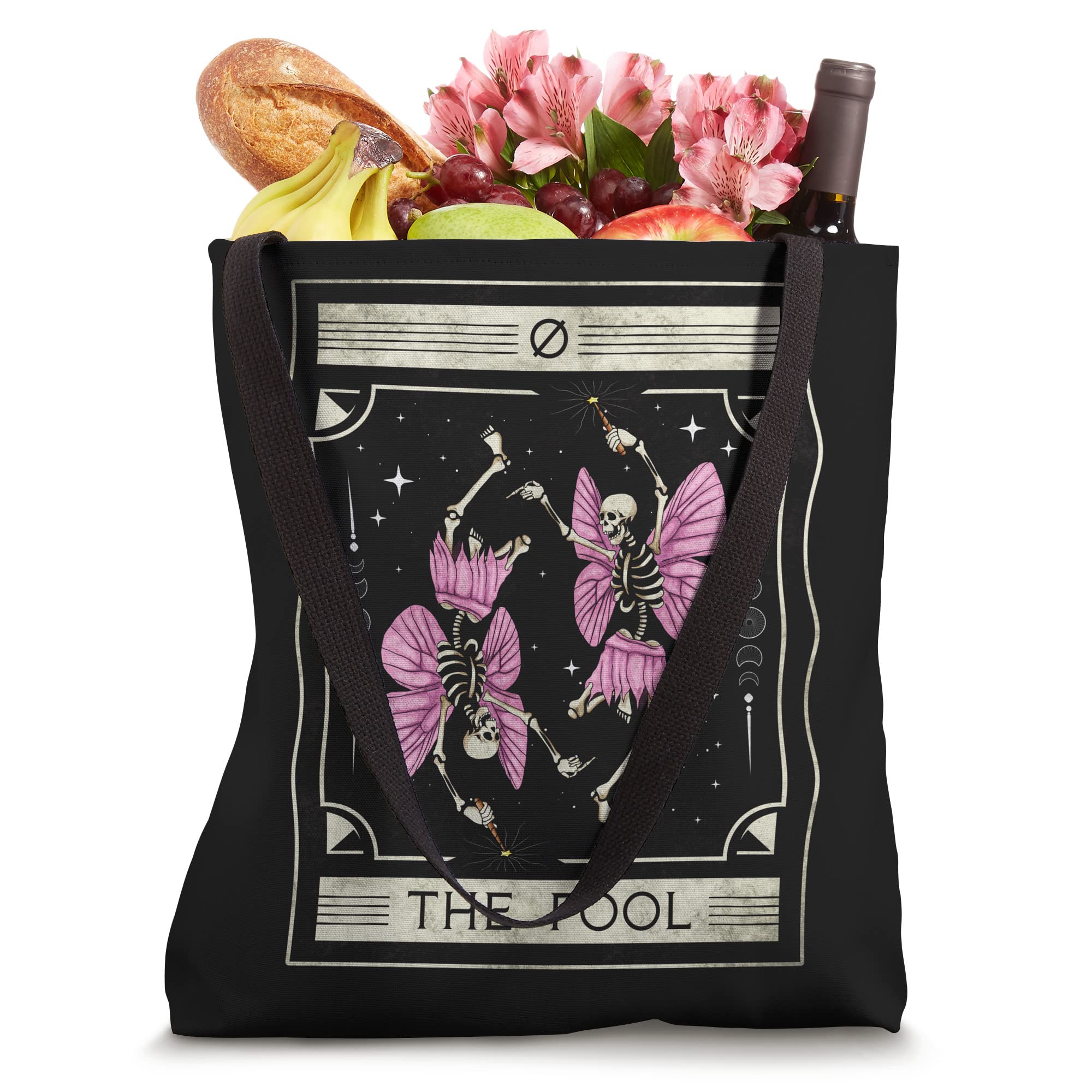 Fairycore Aesthetic Fairy Skeleton Tarot Card The Fool Tote Bag