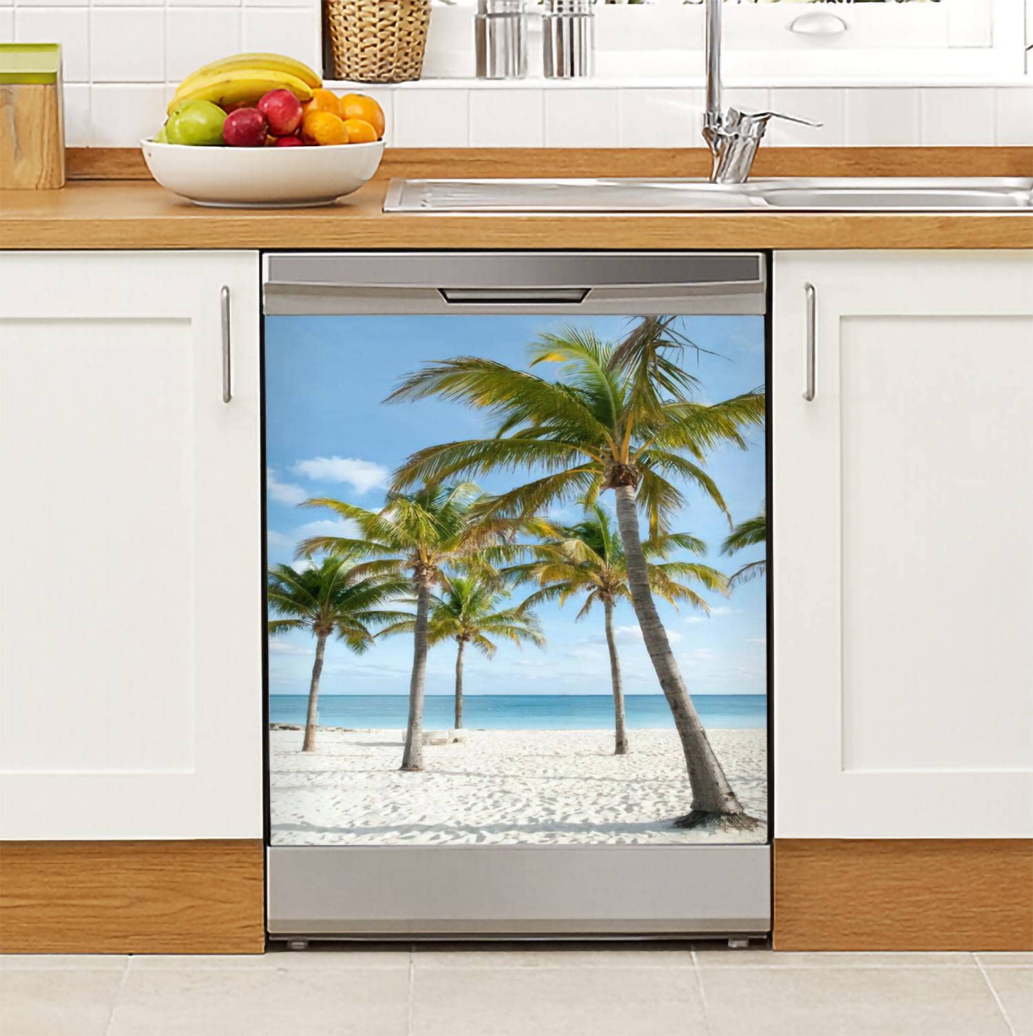 Dishwasher Magnet Cover Grand Bahama Island Beach Palms Magnetic Refrigerator Stickers Decorative Appliance Cover Fridge Panels Metal Door Garage 23"Wx26"H