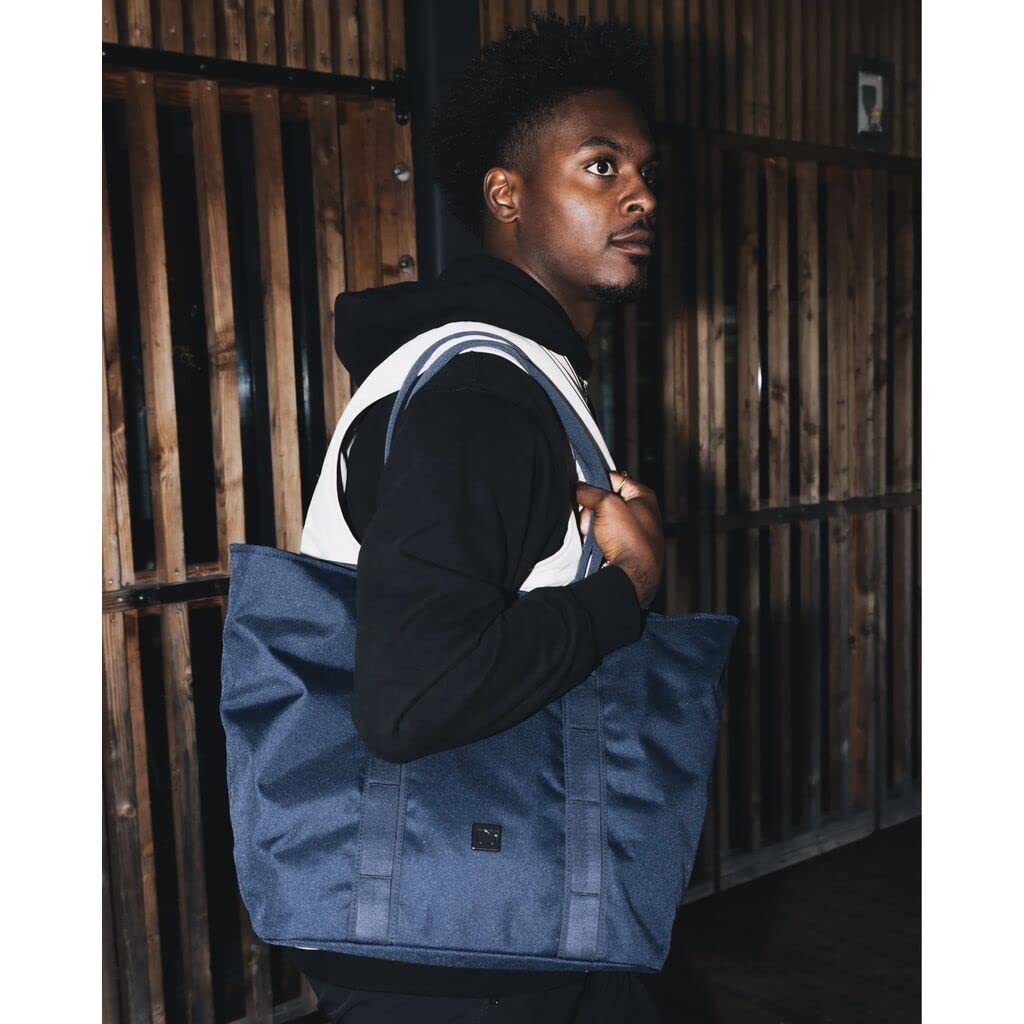 Douchebags Db Journey Essential Tote - Everyday Tote Bag with Zipper and Pockets for Shopping, Work & Gym, Laptop Compartment, Water Resistant, Travel Tote with Hook System, 25L - Blue Hour