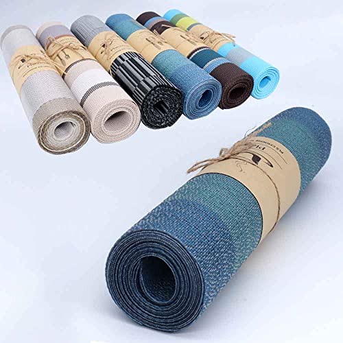 WaoDoing Placemats, Placemats for Dining Table, Heat Resistant Place Mats for Kitchen Table, PVC Table Mats, Easy to Clean, Set of 6