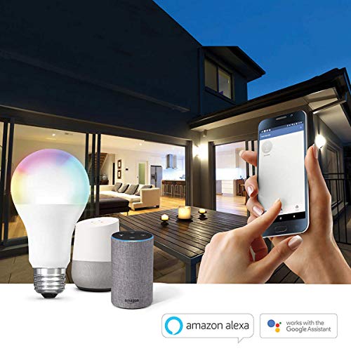 FEIT Electric Smart Wi-Fi LED Color Changing Dimmable 60W Light Bulbs 2-pk White