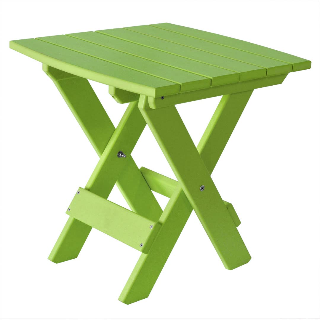 ECCB Outdoor Outer Banks Collection Tailgate Folding Side Table (Lime)
