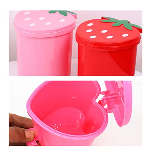 NUOBESTY Mini Desktop Wastebasket Mini Trash Can Tabletop Trash Can Small Garbage Bin with Lid Small