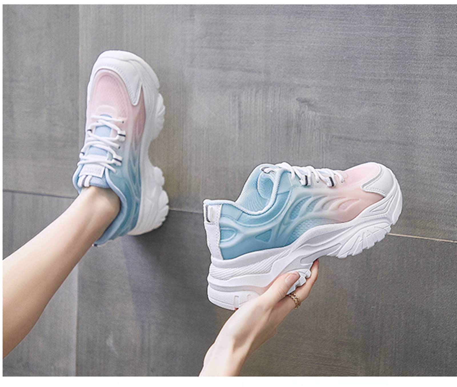 FOFJR Womens Walking Shoes Non Slip Sneakers Comfortable Tennis Running Shoes Blue