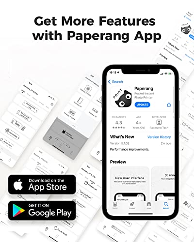 paperang Label Makers 0.6 Inch Rechargeable Mini Label Printer,Portable Bluetooth Wireless Printer, Multiple Templates Inkless for Phone Pad Office Home Organization Small Print-Green
