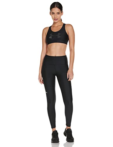 Under Armour Women's Standard HeatGear High No-Slip Waistband Pocketed Leggings, Black (001)/White, X-Large