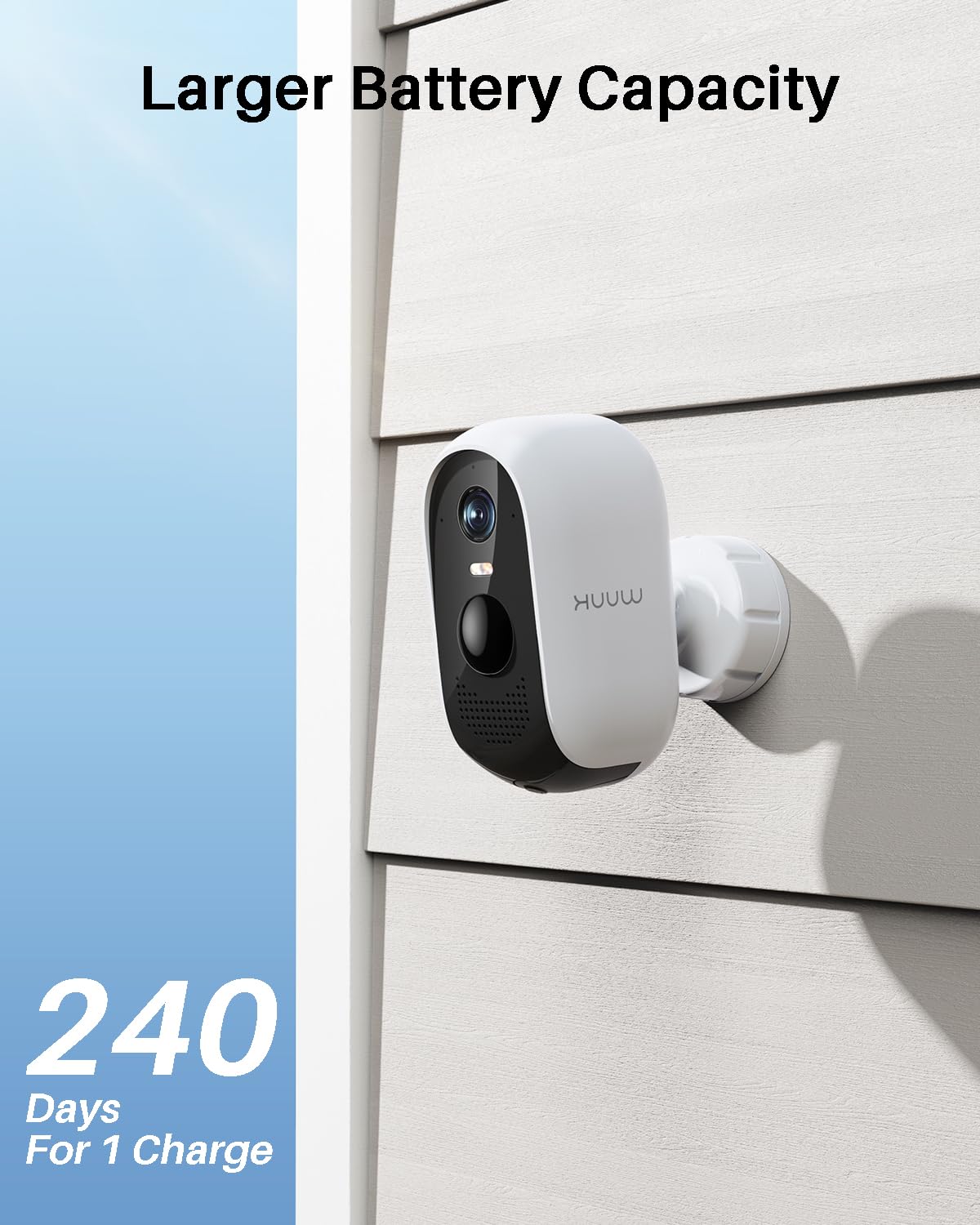 WUUK 2K Security Cameras Wireless Outdoor System, 2-Cams Kit, Homebase Support Up to 8 Cams, Home Cam with 240 Days Battery Life, AI Humanoid Alert, Compatible with Alexa/Google, IFTTT, No Monthly Fee