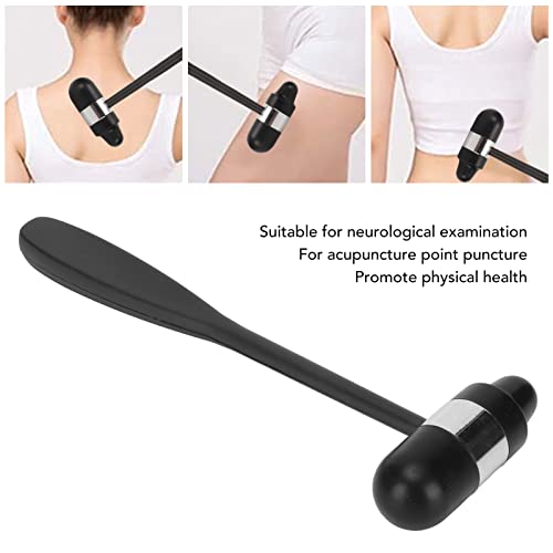 Neurological Hammer, Neurological Examination Hammer Massage T Shape Silicone Head Percussion Hammer with Pointed Tip Handle for cutaneous and Superficial responses