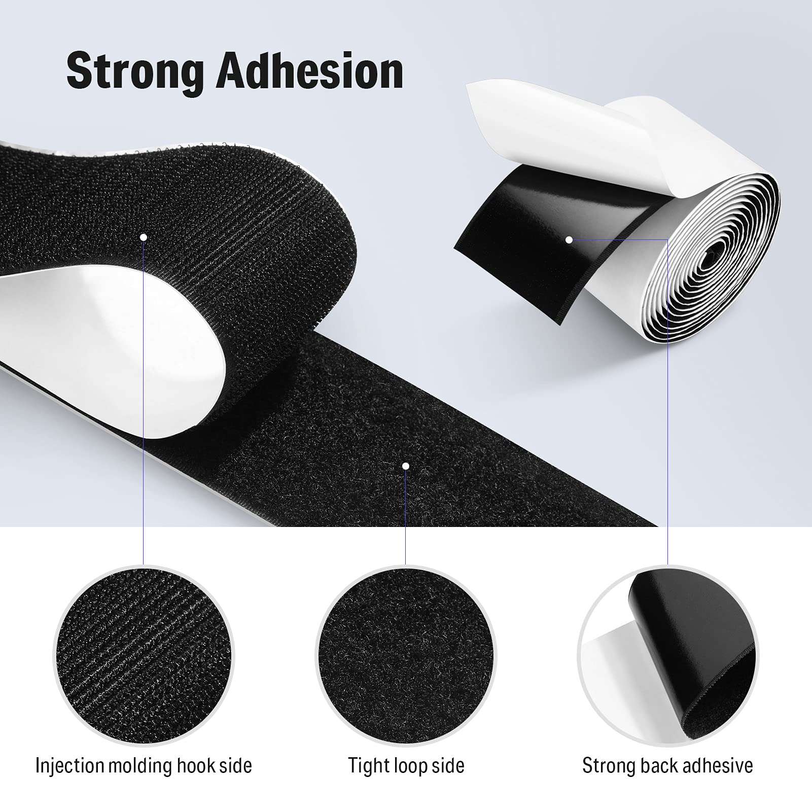 Donner Pedalboard Pedal Tape,Guitar Pedal Board Mounting Tape Length 2M Width 5CM Hook + Loop
