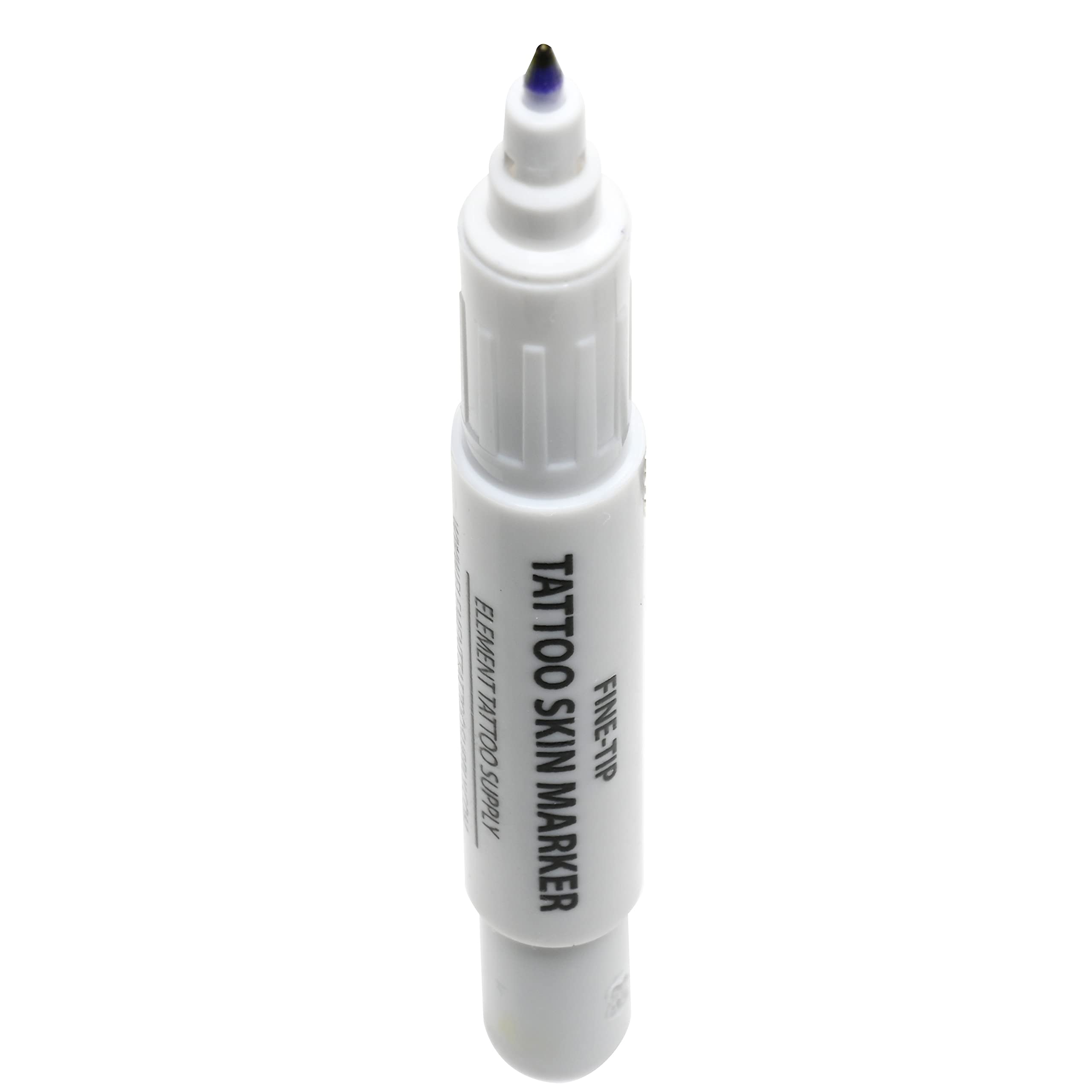 ELEMENT TATTOO SUPPLY - Fine Tip Tattoo Skin Markers Pen Purple For Thinner Thin Lines Disposable Short Stencils Dot Lines Markings Body Piercing Microblading 5 Markers (Purple-Thin-5pk)