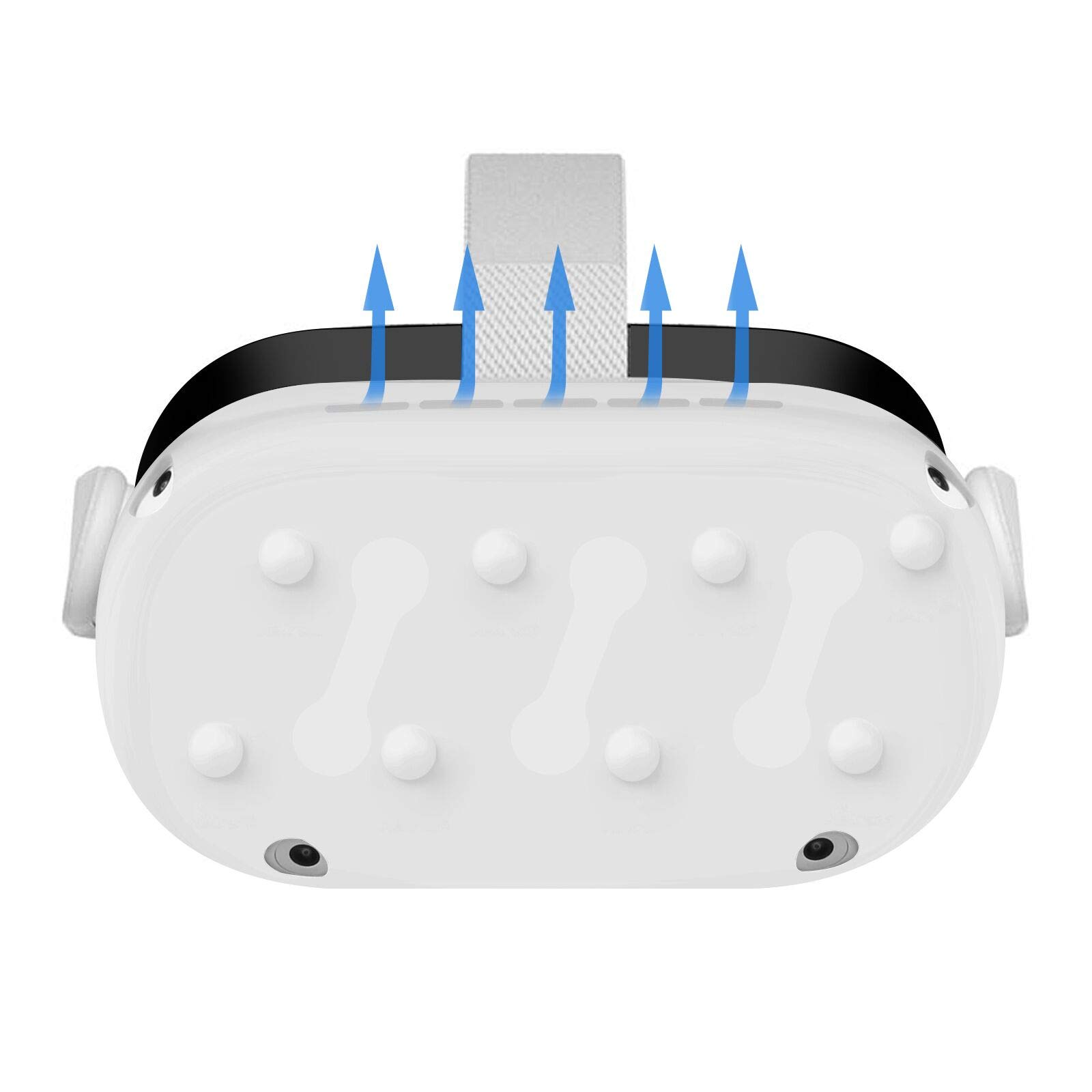 Eyglo VR Protective Shell for Oculus Quest 2 Headset, Anti-Fall and Anti-Dirt Front Cover Protects Front of Oculus Quest 2(White)