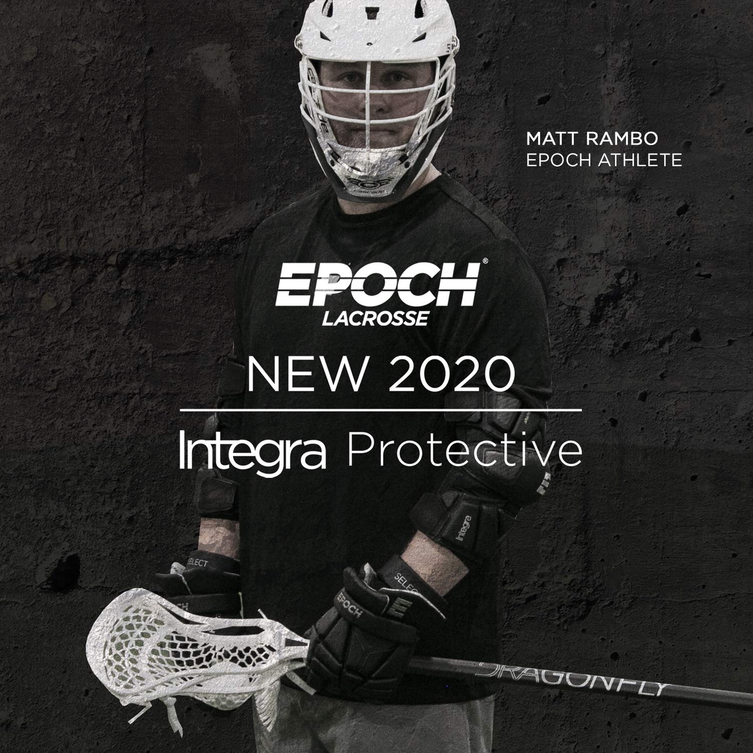 Epoch Integra Select Lacrosse Gloves with Dual-Density Foam and Adjustable Wrist, 13", Large, White