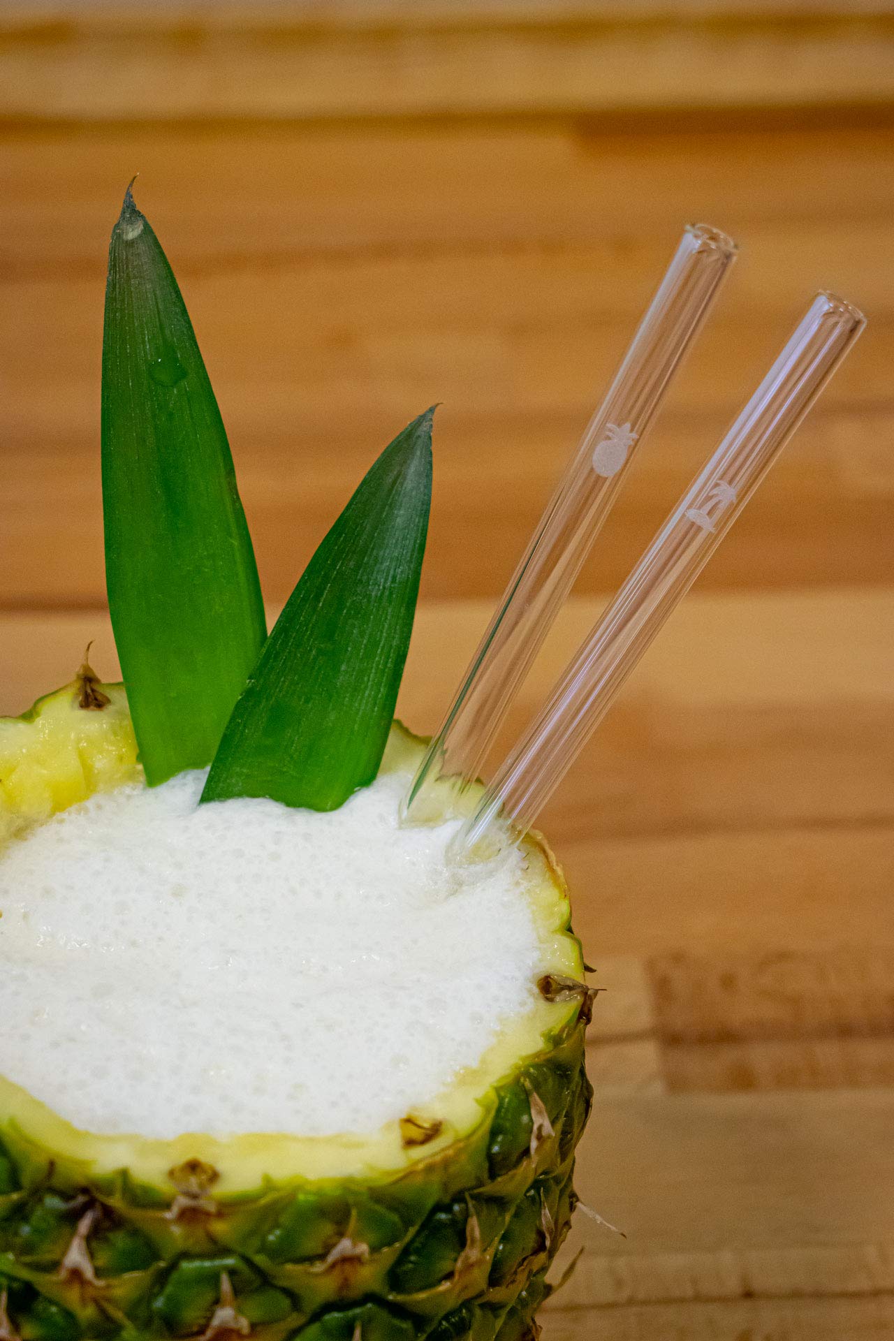HALM Glass Straws - Summer Edition - 6 Reusable Drinking Straws With Summer Icons 20cm (8 in) - Icecream, Sun, Boat, Pineapple, Palmtree, Bikini - Made in Germany - Dishwasher Safe - Eco-Friendly