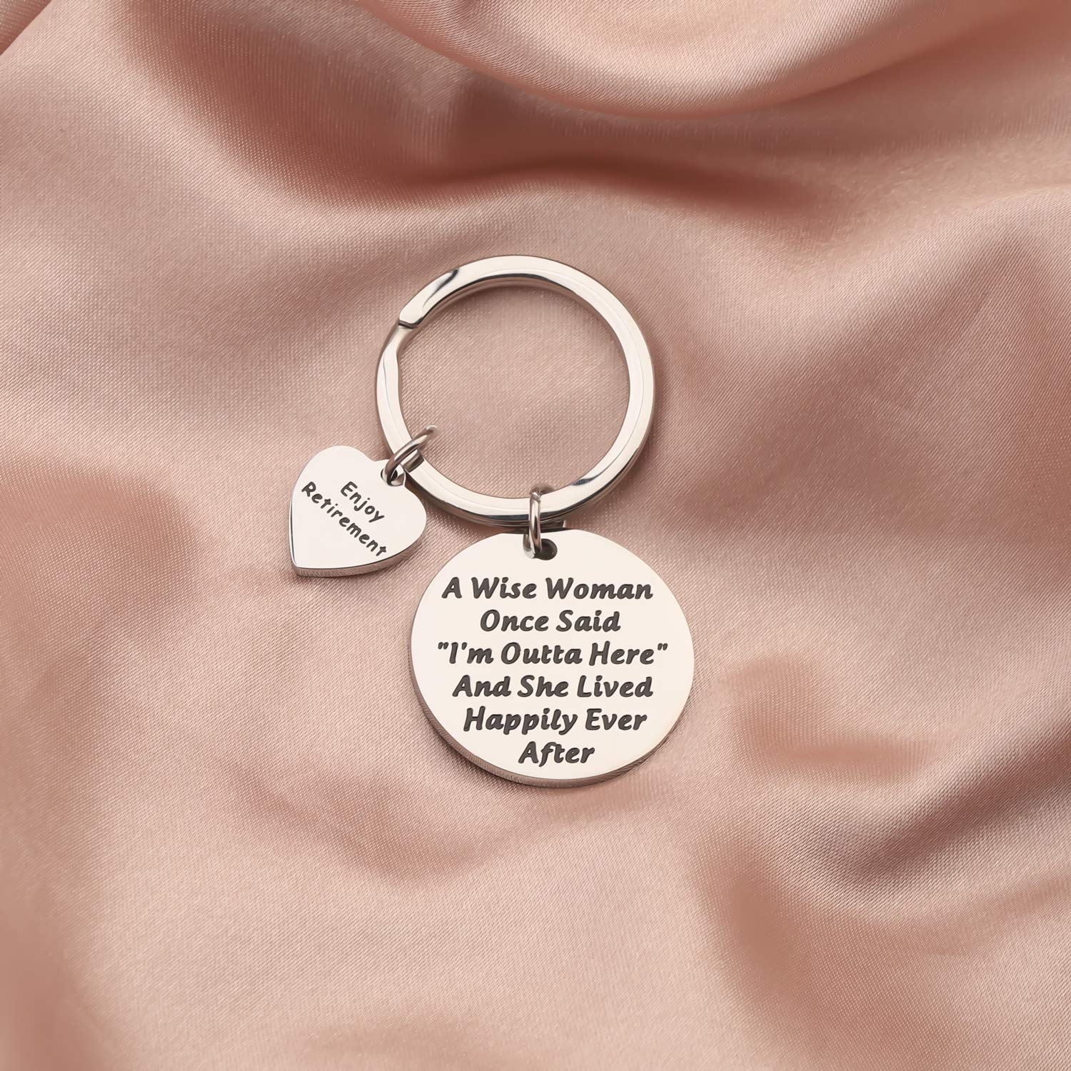 ENSIANTH Enjoy Retirement Keychain Funny Job Work Retiree Keychain Coworker Leaving Gifts Going Away Gifts (Enjoy Retirement Key)