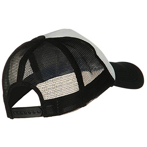 e4Hats.com Big Foam Mesh Truck Cap - White Black OSFM