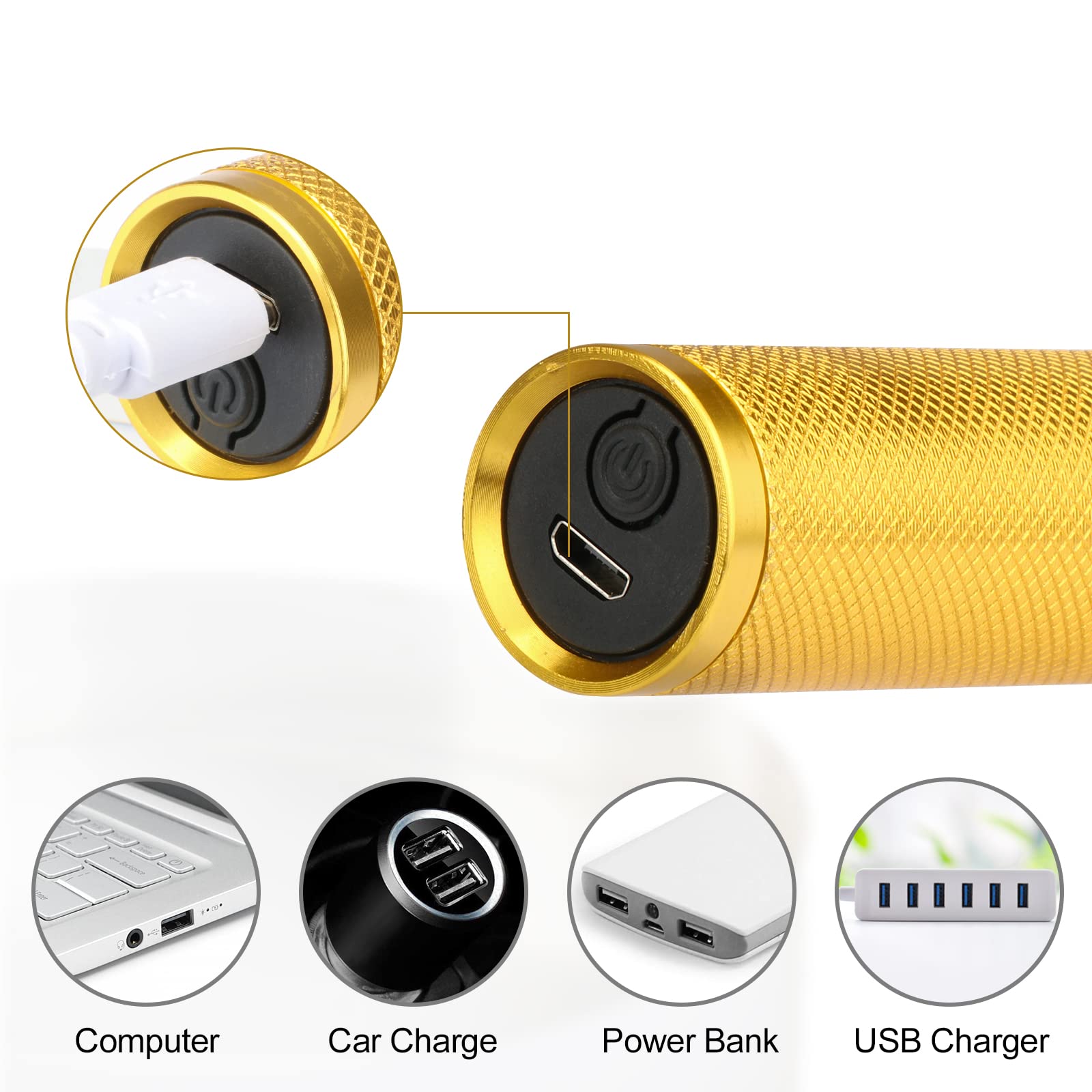 You future Upgrated Hair Trimmer for Men, T-Blade Cordless Clippers wizh 4 Guide Comb, Zero Gapped Electric Trimmer & USB Rechargeable, Hair Cutting kit & Grooming Kit (Gold)