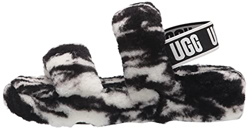 UGG Women's OH Yeah Marble Slipper, Black, 8