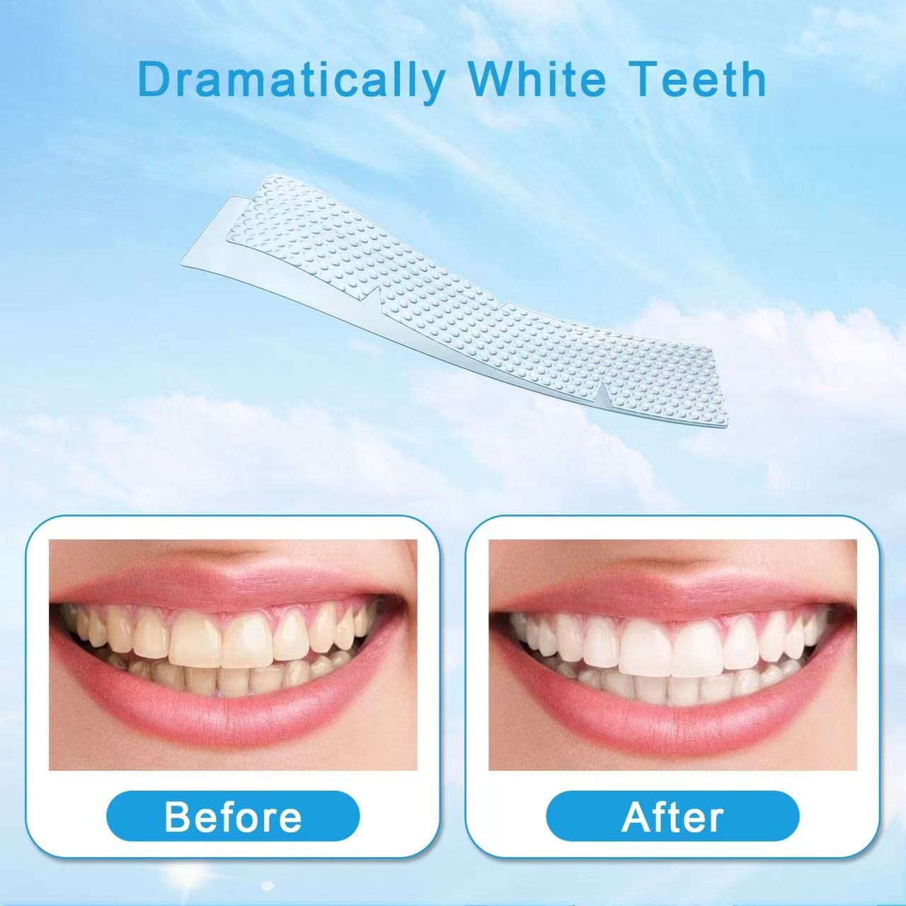 Kingheroes Teeth Whitening Strips for Teeth Sensitive, Reduced Sensitivity White Strips for Teeth Whitening, Dental Teeth Whitening Kit Pack of 28 Whitener Strips (14 Treatments)