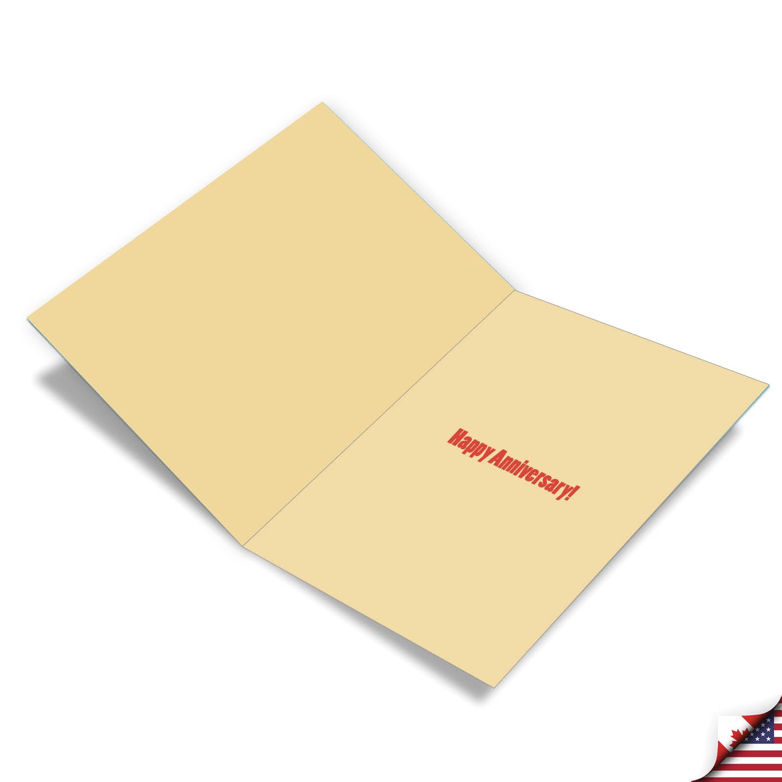 NobleWorks, Big Anniversary Wishes - Happy Anniversary Card with Envelope (8.5 x 11 Inch) - Jumbo Appreciation Notecard for Spouse, Parents J2722ANG