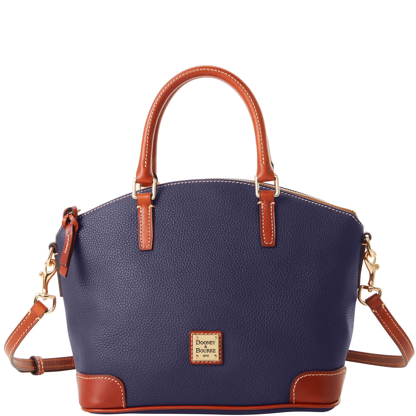 Dooney & Bourke Handbag, Pebble Grain Charli Satchel - Midnight Blue