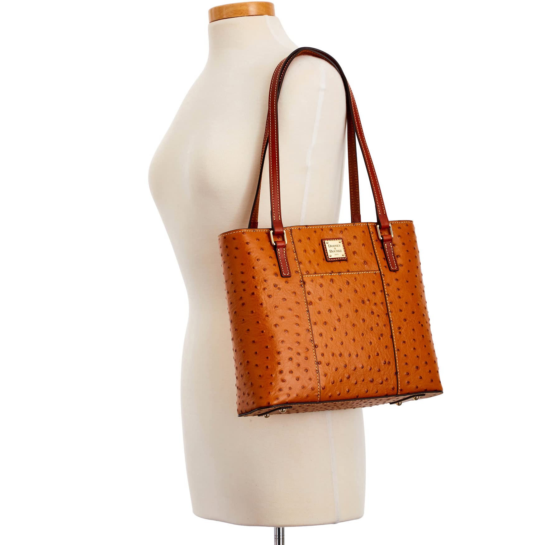 Dooney & Bourke Handbag, Ostrich Small Lexington Tote - Tan