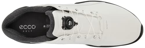 ECCO Men's Biom G 3 BOA Gore-Tex Golf Shoe, White/Black, 10-10.5