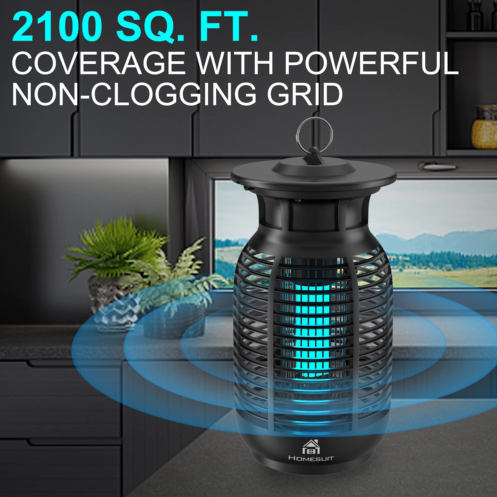 Homesuit Bug Zapper Outdoor and Indoor 18W,4250V High Powered Mosquito Zapper, Waterproof Mosquito Killer/Insect Fly Pest Trap, Electric Bug Zapper for Backyard, Patio, Home