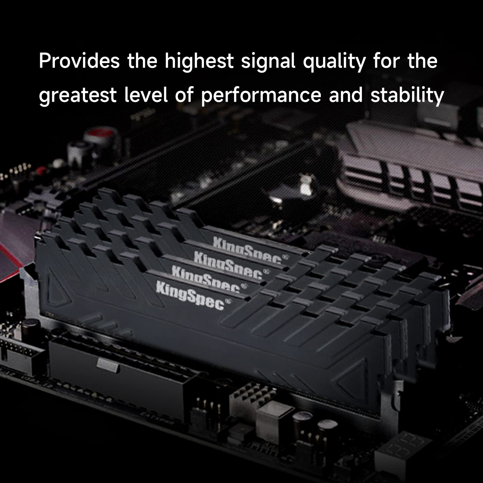 KingSpec DDR4 Ram 32GB (2x16GB) 3200MHz Computer Memory with Heatsink, CL18 1.35V Dual Channel Desktop (DIMM) Memory, 288-pin DIMM, 32GB Gaming Ram for PC Desktop.