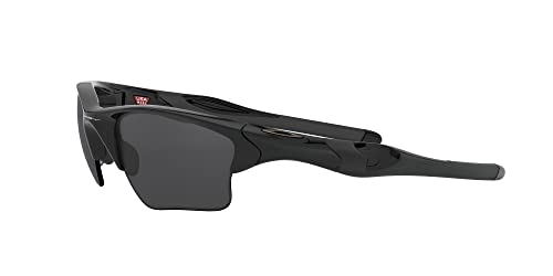 Oakley Men's OO9154 Half Jacket 2.0 XL Rectangular Sunglasses, Polished Black/Black Iridium, 62 mm + 1