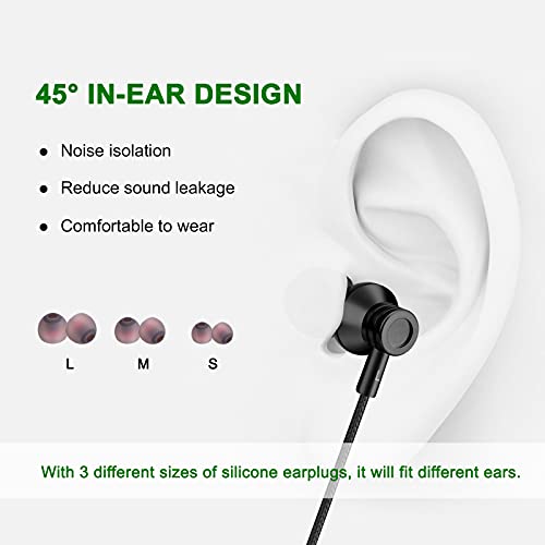 Slowbull 3 Pack wired Earbuds,In-ear headphones with microphone,Wired Earphones with sound insulation,High-definition, pure sound, suitable for smart phone, Android,iPod、iPad、 PC and other 3.5mm jacks