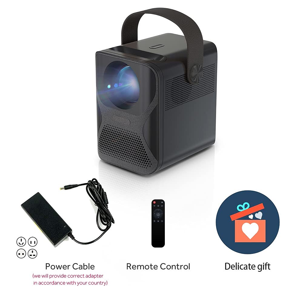 DOUBAO Full Projector 1920x1080P MINI Projector for Home Theater Phone LED Video Beamer 4k Decoding 7800mAH ( Size : ET30S )