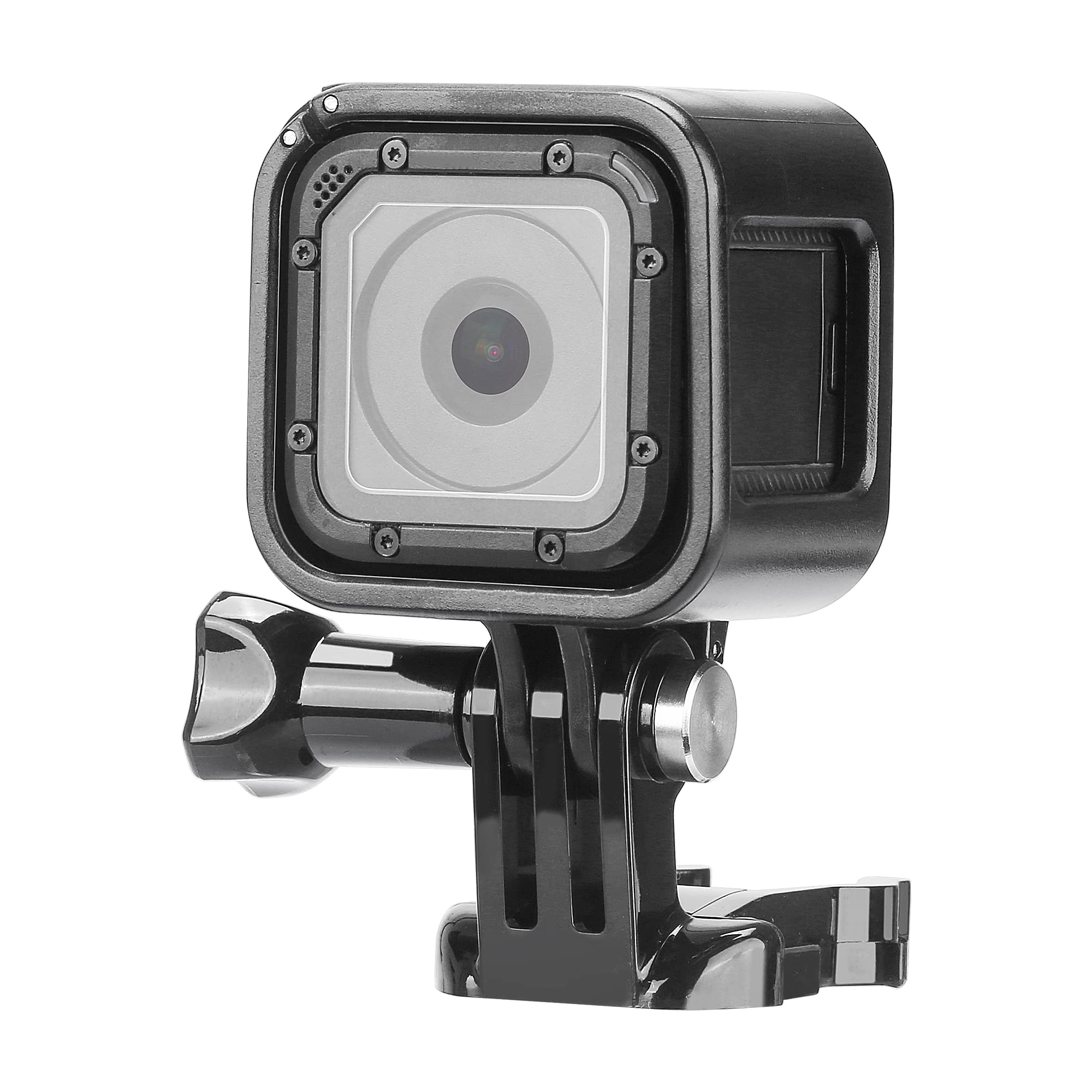 Kacebela Protective Holder Frame - Frame Mount Case Compatible with GoPro Hero Session 5, 4 Camera, Adjustable Flexible Mounting Housing Case with Heightened Base (Forward Facing Border - Black)