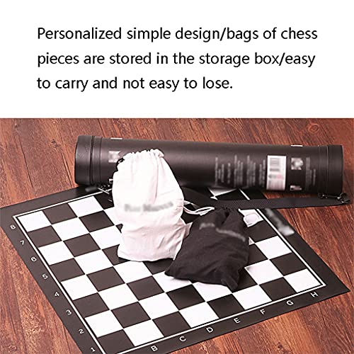 THPT 20 Inchs Leather Chess Set,High-end Large Portable Chess Armory with Folding Board,for Children,Beginners, Students, Adults Board Games