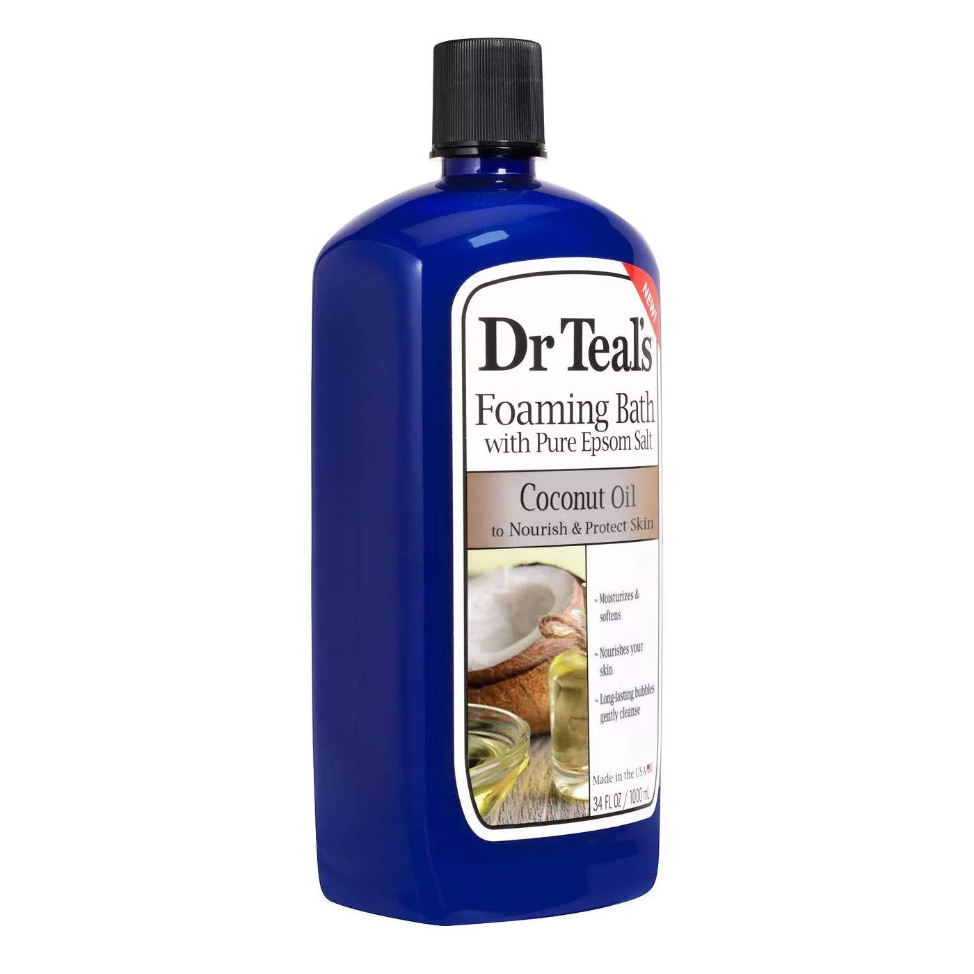 Dr Teal's Foaming Bath Variety Gift Set (2 Pack, 34oz Ea) - Soften & Moisturize Shea Butter & Almond Oil, Nourish & Protect Coconut Oil - Essential Oils Blended with Pure Epsom Salt - at Home Spa Kit