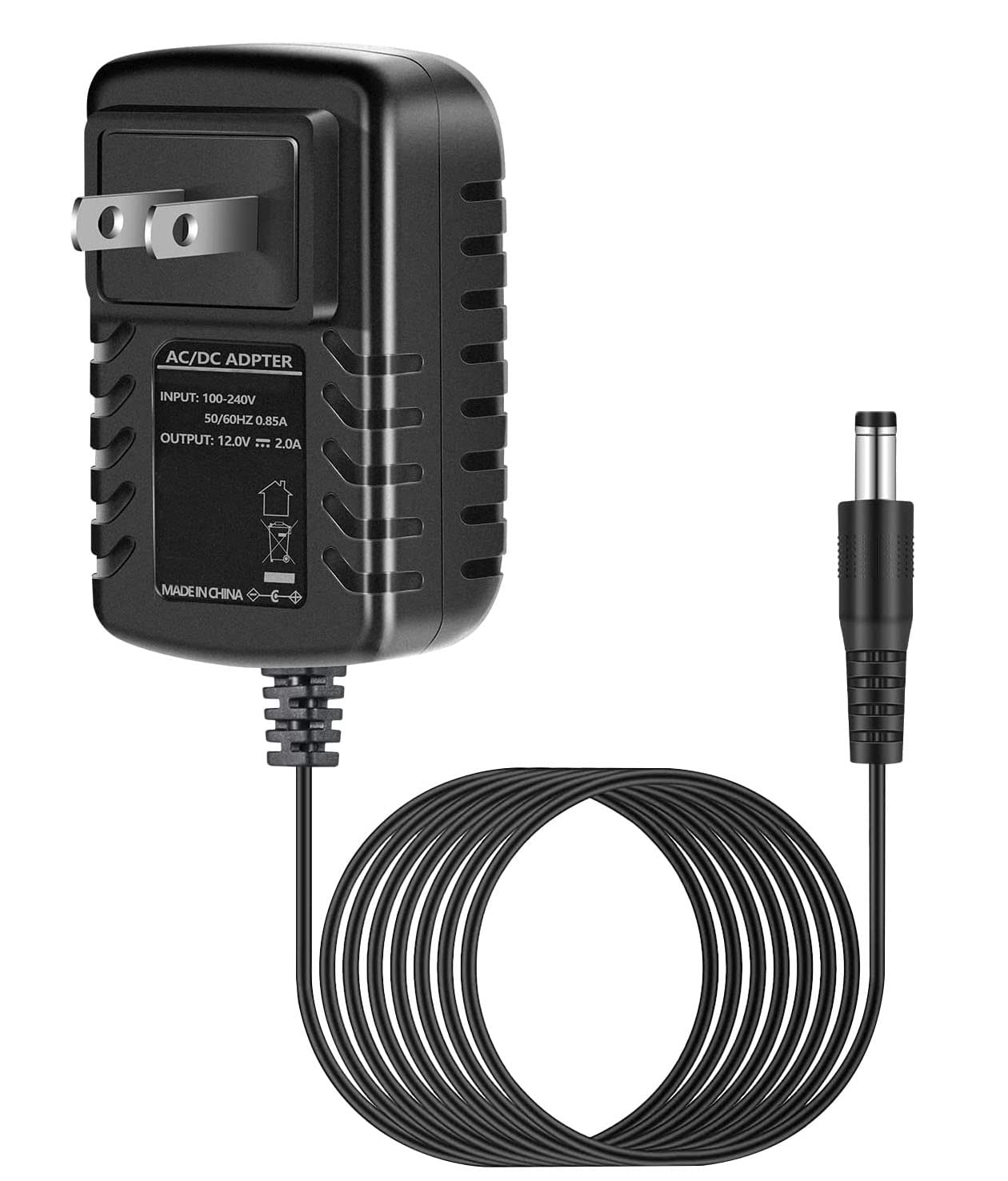 Wall AC Adapter Power Cord Compatible for RESTECK,Vellax,Medcursor,Mirakel,InvoSpa Shiatsu Back Shoulder and Neck Massager Charger Power Supply 12V(Only Fit for 12V Massager )