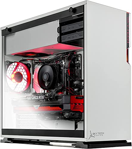 Skytech Shiva Gaming PC Desktop – Intel Core i5 10400 2.9 GHz, RX 6600XT, 1TB NVME SSD, 16G DDR4 3200, 600W Gold PSU, AC Wi-Fi, Windows 10 Home 64-bit