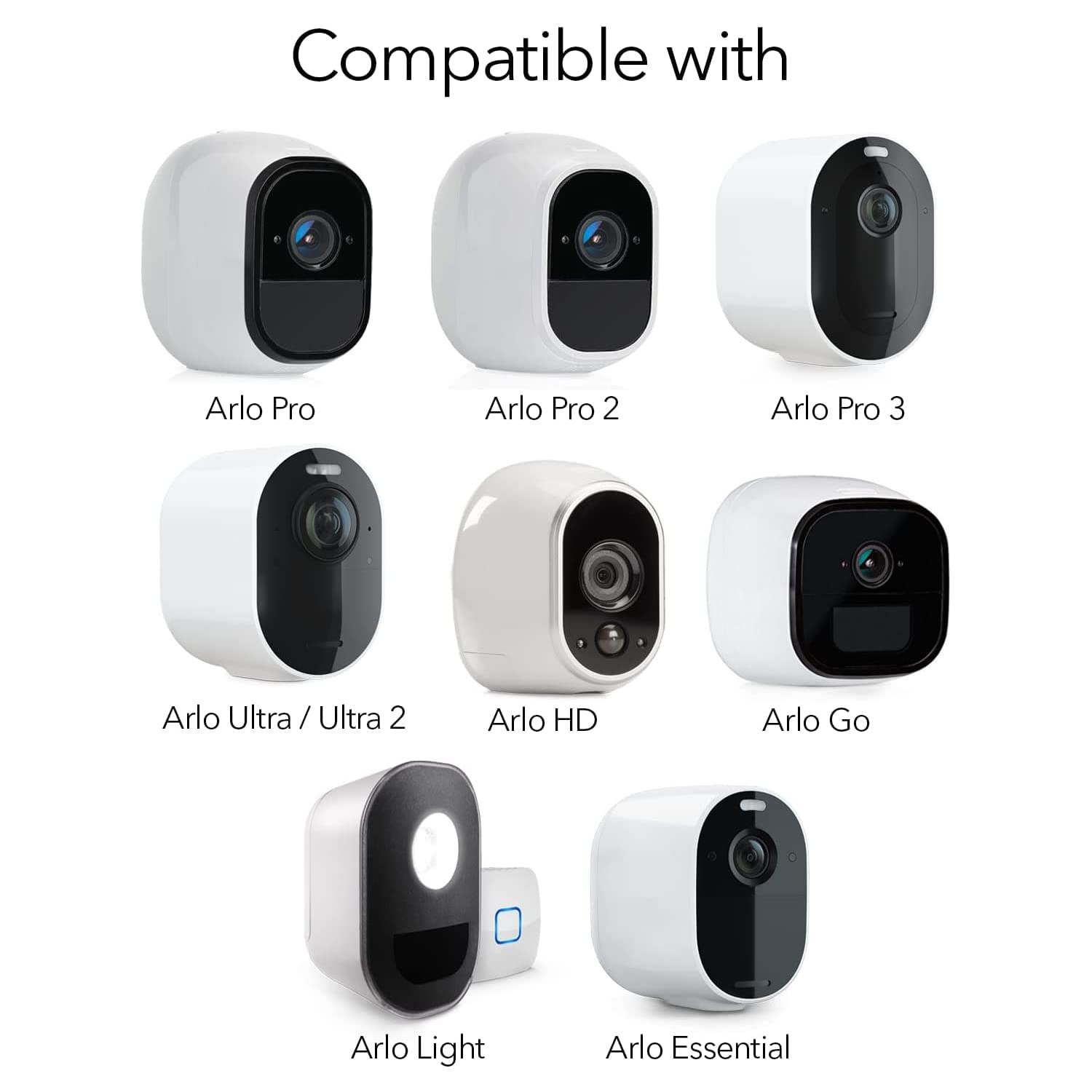 Wall Mount for All Arlo Camera, Arlo Ultra, Arlo Essential, eufyCam E/2C, Ultra/Ultra 2, & Others - Ring Stick Up Cam Battery with 1/4 Screw Head (Camera not Included)(3pcs)
