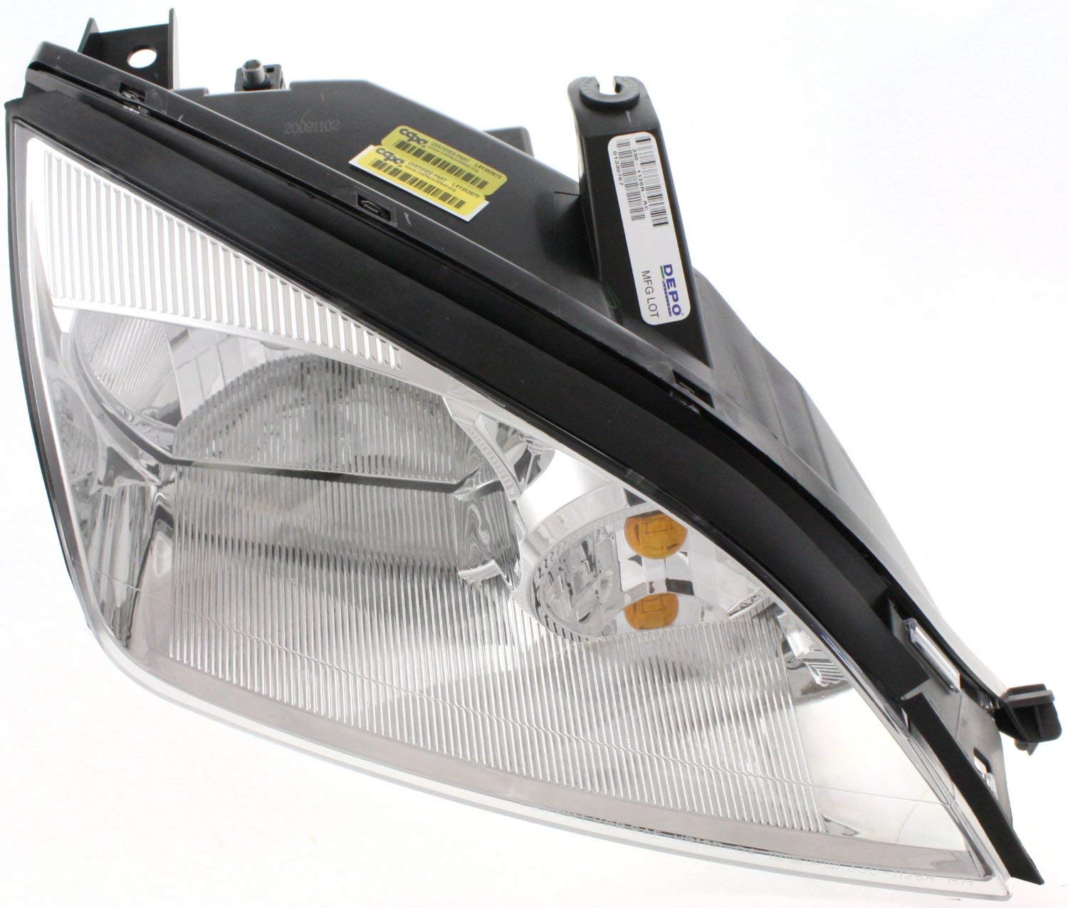 Evan Fischer Headlight Set Compatible with 2005-2007 Ford Focus Left Driver and Right Passenger Side Halogen With bulb(s)