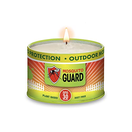 Mosquito Guard 12oz Repellent Candle - Burns 35 Hours, Refreshing Aroma, Plant Based Citronella Candles Outdoor Indoors