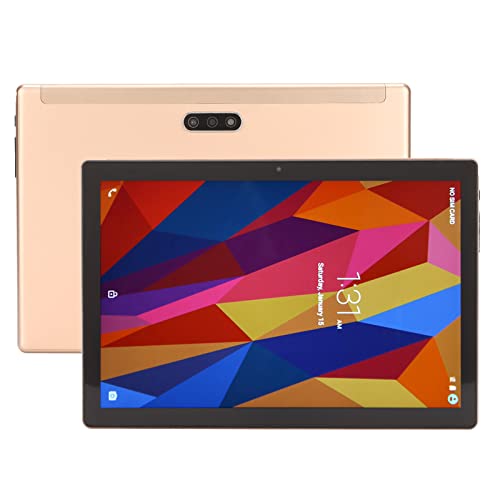 Jectse for Tablet, 10.1 Inch Tablet 6GB RAM 128GB ROM 2.4 5G WiFi Tablet with 5MP 13MP Camera, Octa Core Dual SIM Tablets, 8800mAh IPS HD Touch Screen, Golden