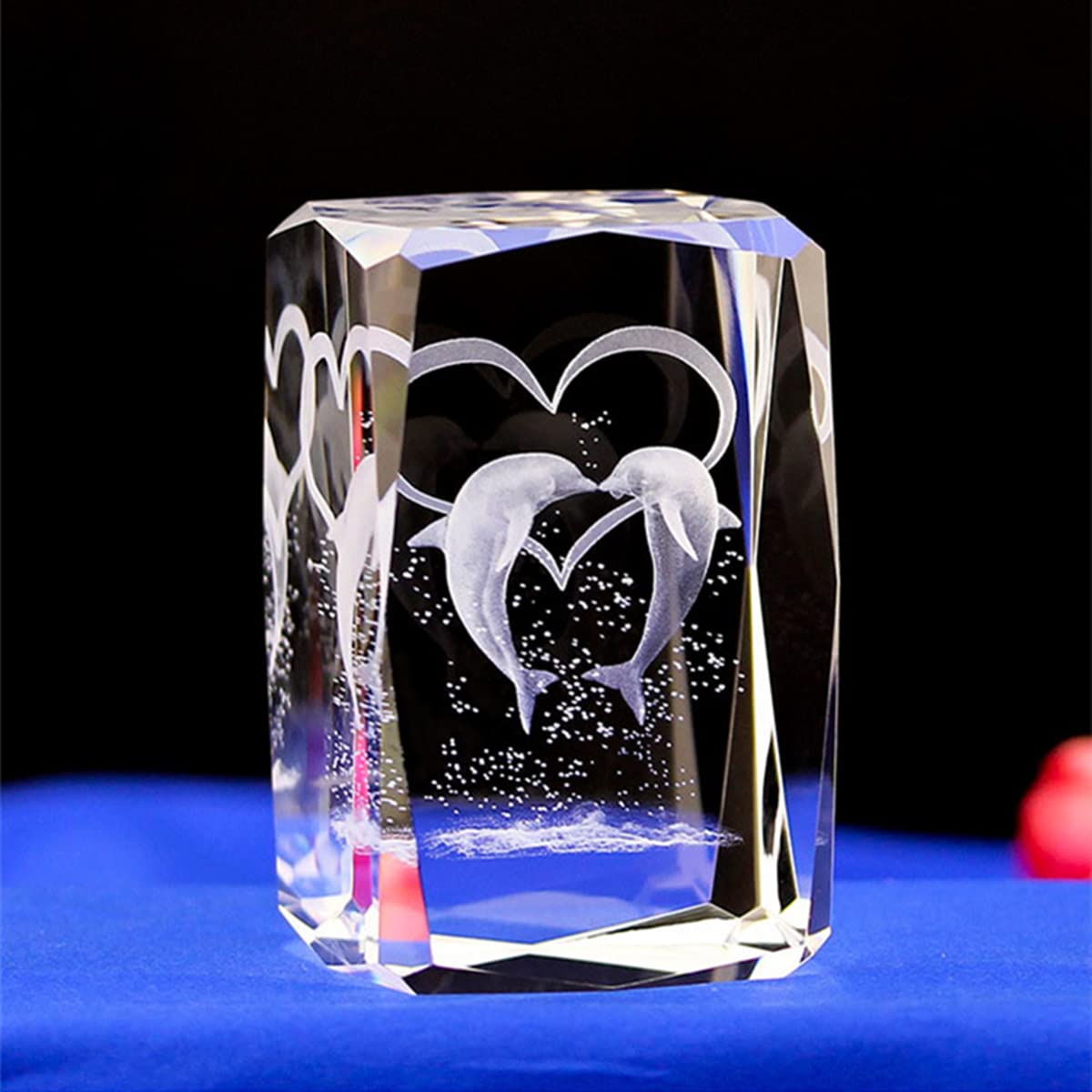 Desk Ornaments,3D Laser Crystal Chart, Anniversary Souvenirs and Paperweight, Wedding Souvenirs, Christmas Birthday Valentine's Day Wedding Gift (The Phoenix)