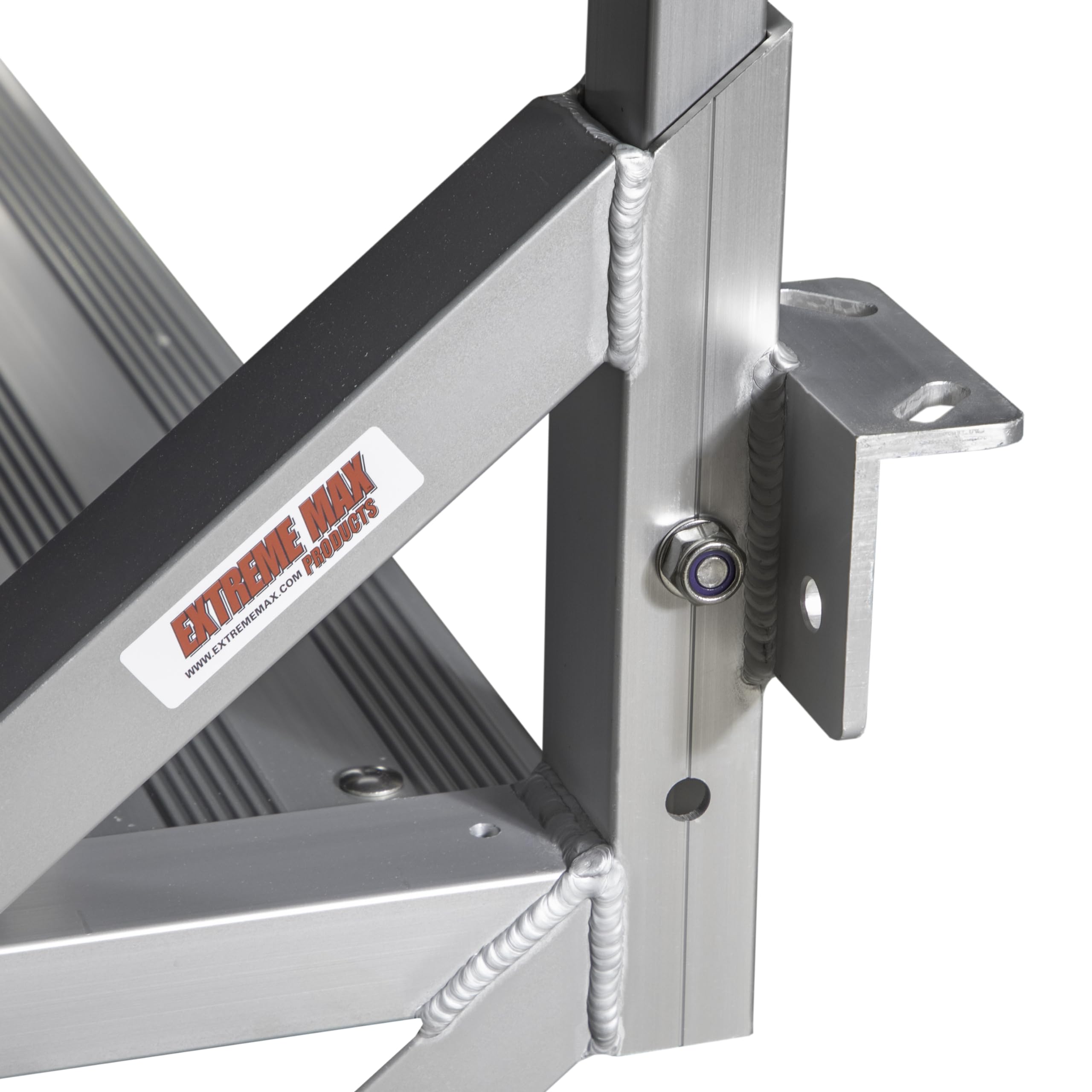 Extreme Max 3005.4251 Jumbo-Tread Universal Mount Dock Stairs with Railing - 4-Step