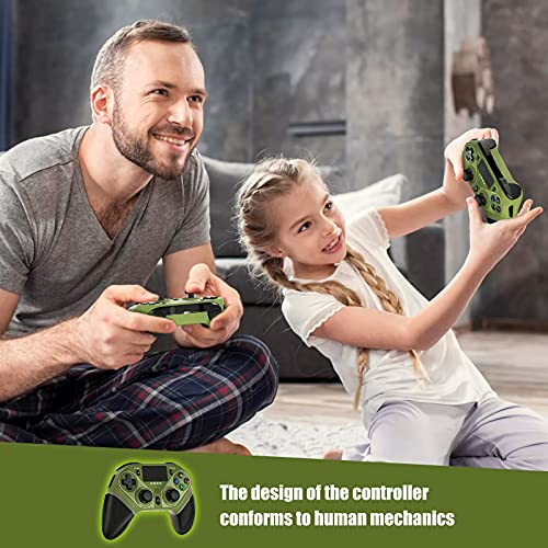 GEEKLIN Wireless Controller for PS4, Remote Joystick For PlayStation 4 Controller Gamepad Dual Vibration Compatible with PS4/Pro/Slim, Replacement for PS4 Controller Green