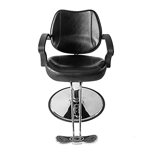 LLAMN Hairdressing Equipment Barber Chair M8801 Ladies Barber Chair Black American Warehouse