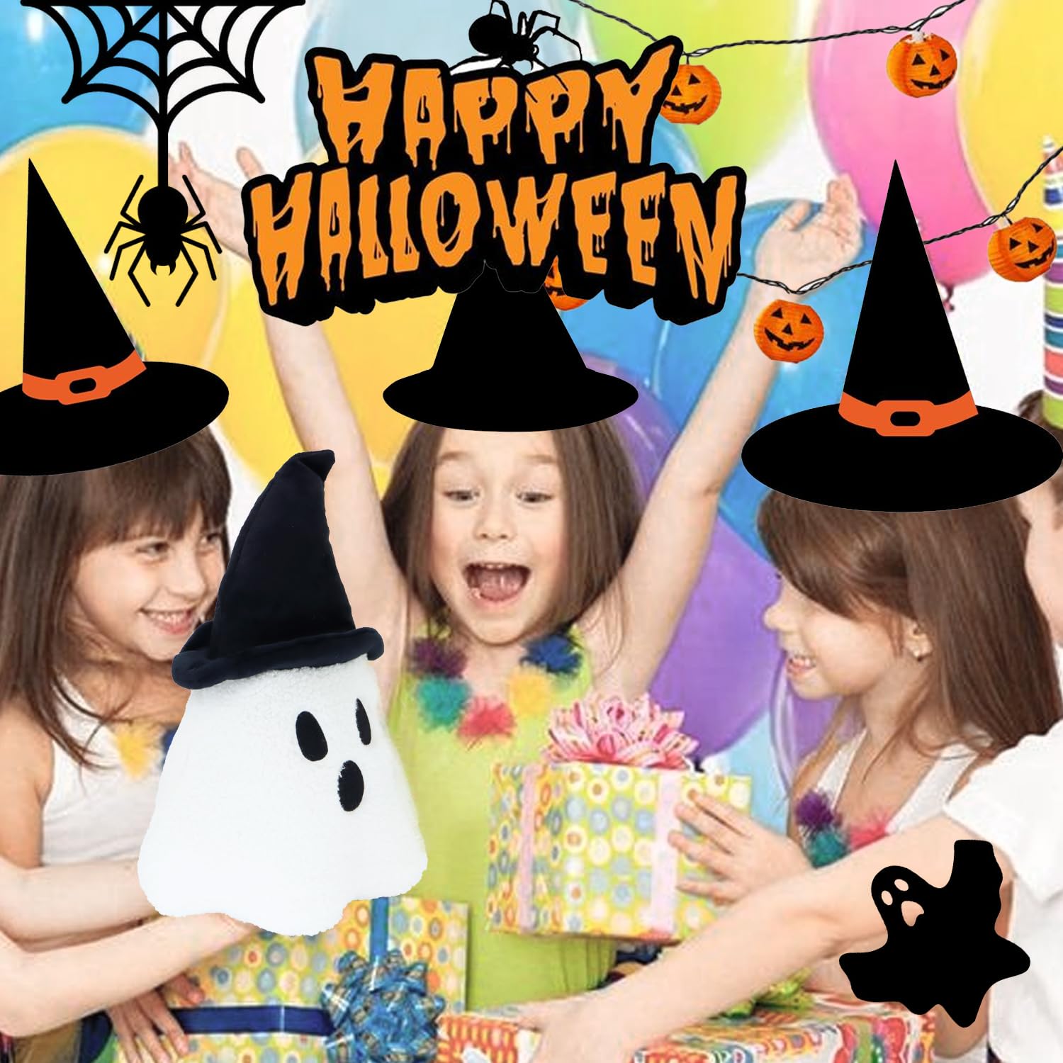 LXSLFY 2024 New Halloween Ghost Plush β Adorable Soft Ghost Pillows, Perfect for Spooky and Decorations, Ideal for Cozy Home and Party Decoration