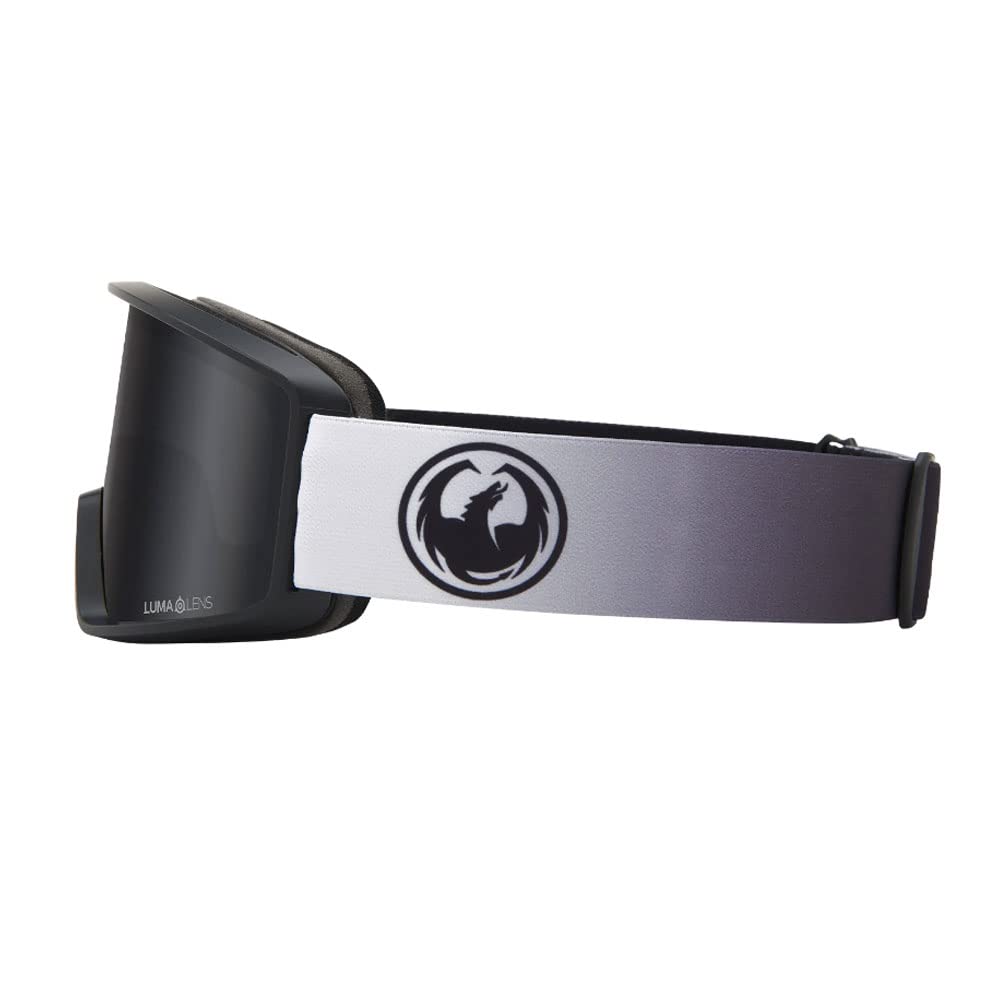 Dragon Unisex Snowgoggles DXT OTG - Fade Black Lite with Lumalens Dark Smoke, Large
