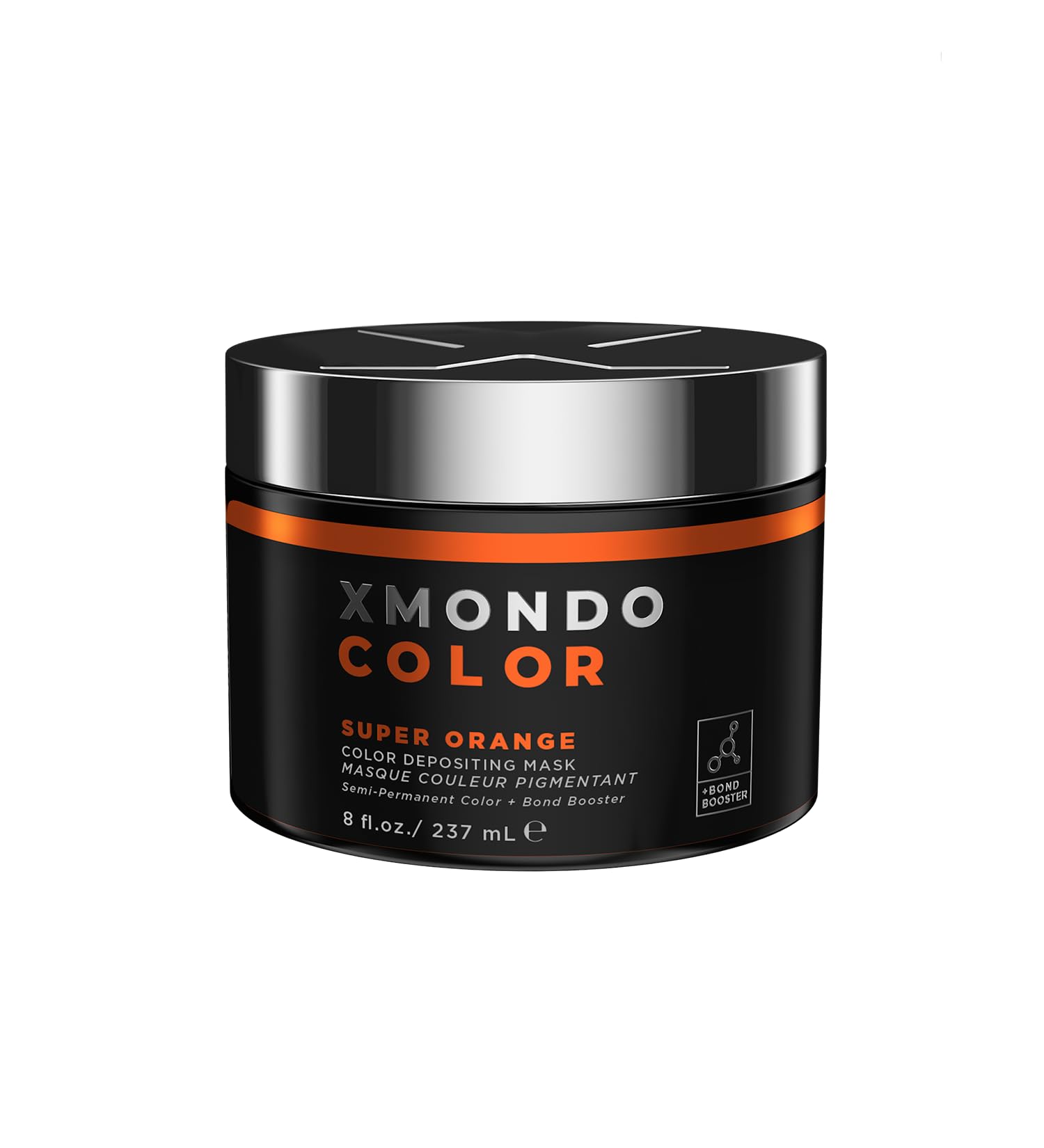 XMONDO Color Super Orange Depositing Mask & Semi-Permanent Orange Dye | Infused with Bond Booster Technology & Hyaluronic Acid for Nourishment, Revitalization & Repair, Vegan Formula, 8 Fl Oz 1-Pack
