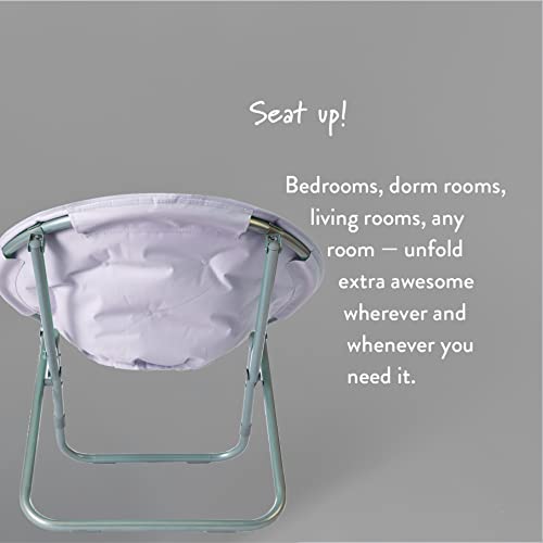 Urban Shop Micromink Foldable Saucer Chair, Lavender