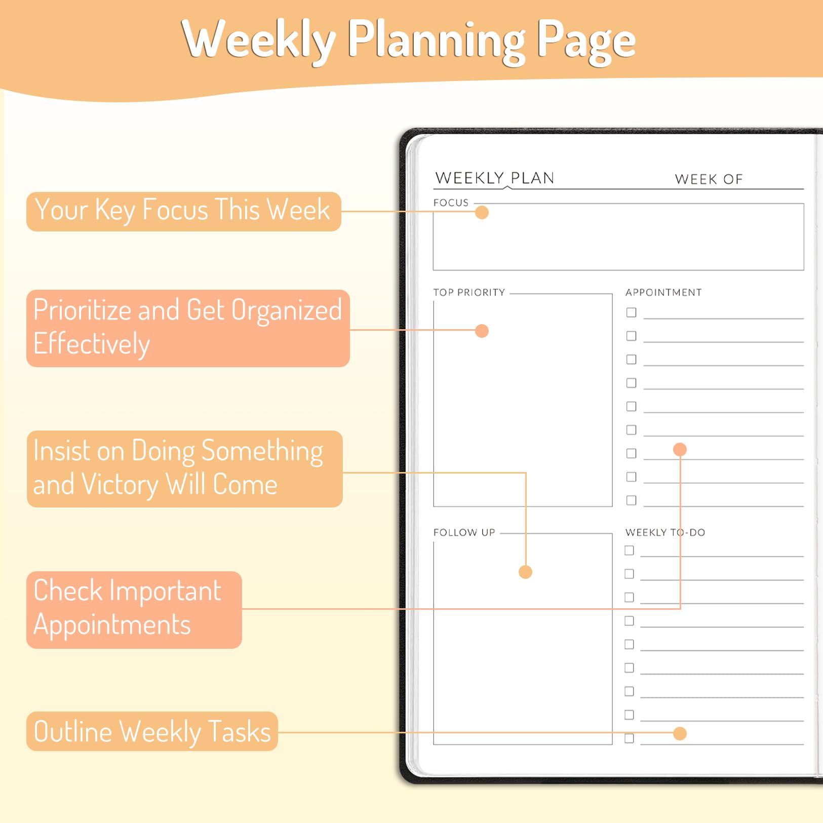 Forvencer 2024 Planner, Daily, Weekly & Monthly Planner 2024-2025 Academic Year, Durable Hardcover Weekly Planner for Work, School, Home, Start Anytime, A5(5.8'' x 8.3''), Dark Green